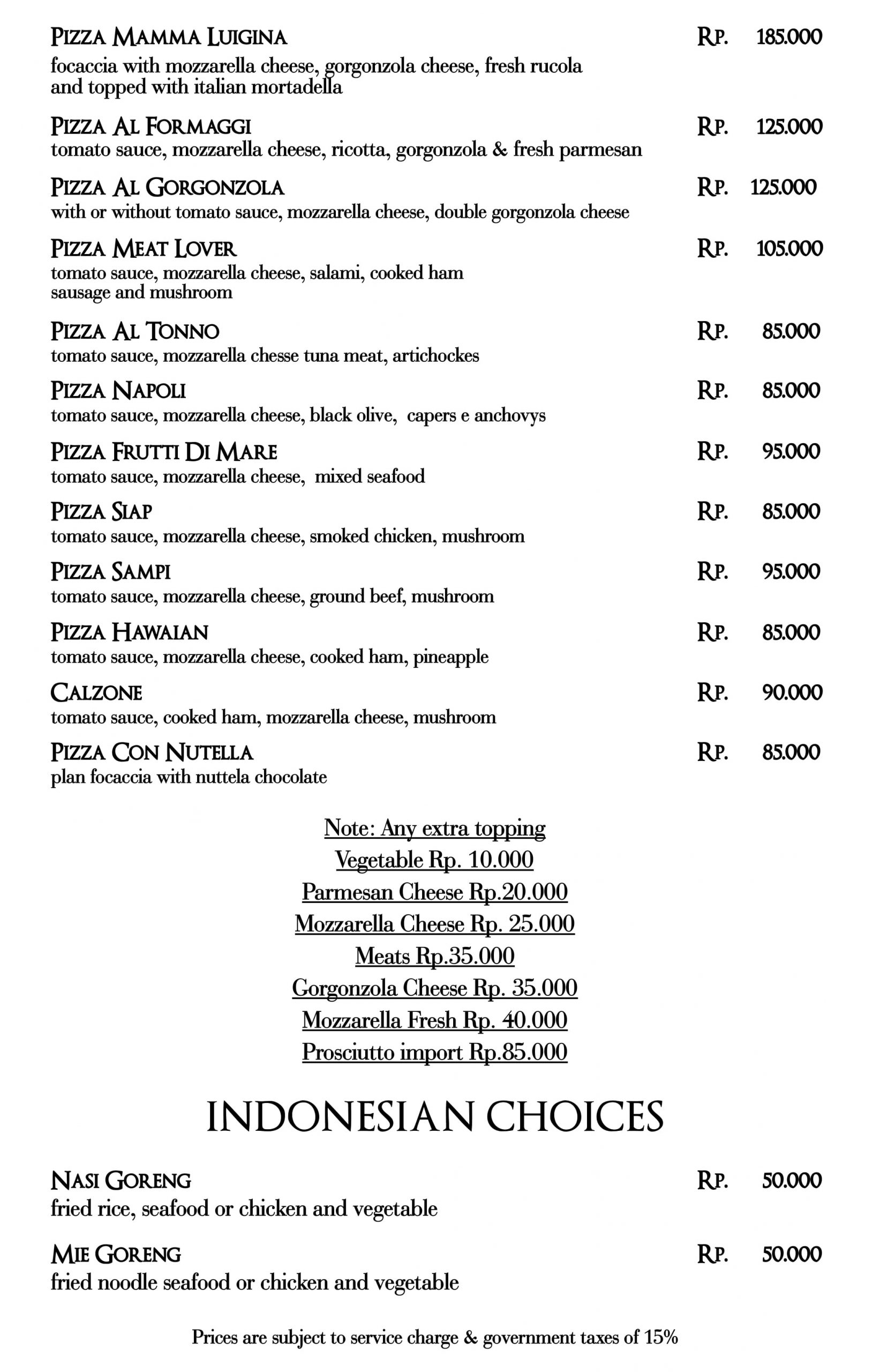 Menu – Rustica Bali